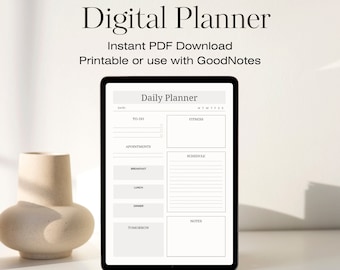 Daily Minimalist Planner, Instant Download, Daily Planner, Printable ...