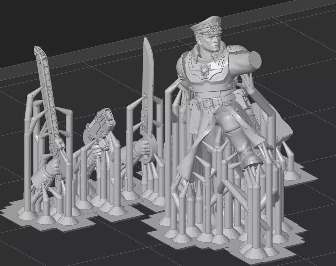 Imperial Trench Fighter Guard Space Platoon Commander Commissar Marshal ...
