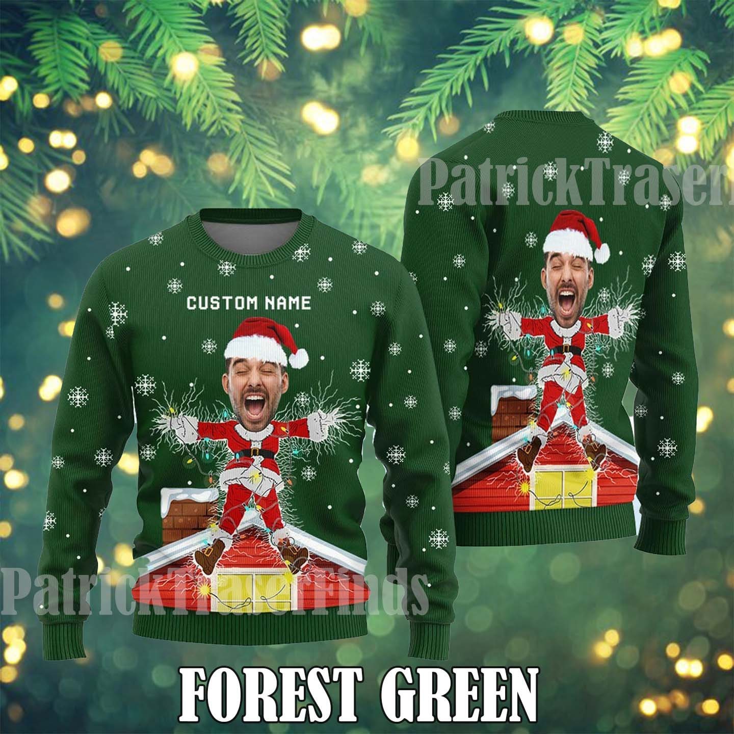 Chandail De Visage Personnalisé Pour Noël Chandail De Noël Moche Avec ...