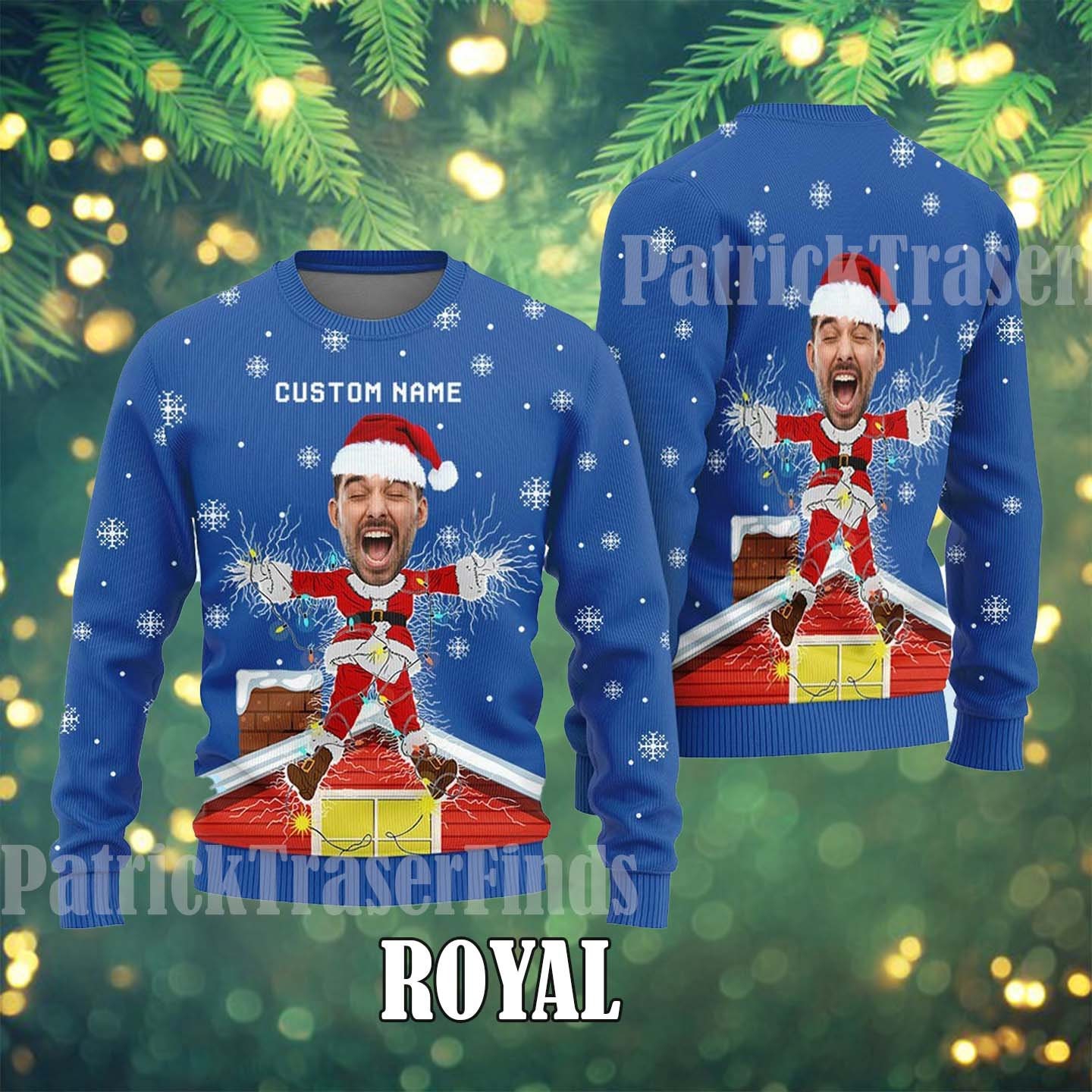 Chandail De Visage Personnalisé Pour Noël Chandail De Noël Moche Avec ...