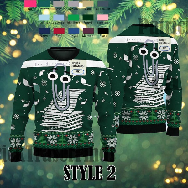 Clippy Ugly Sweater - Etsy