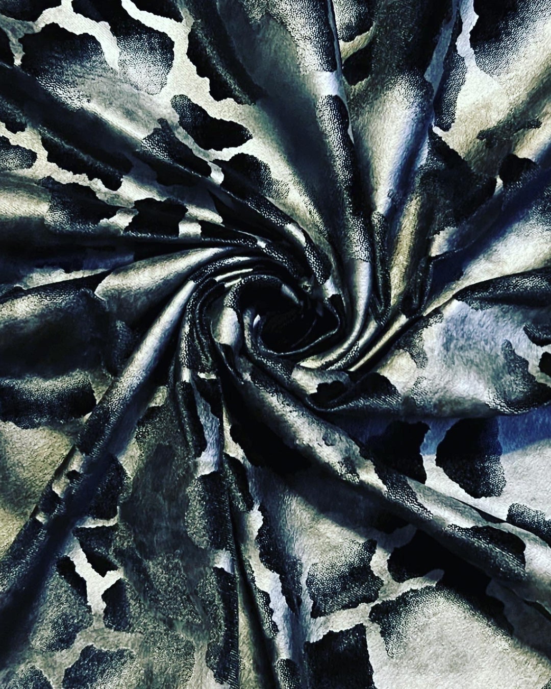 Black/silver Nebula Abstract Velvet - Etsy