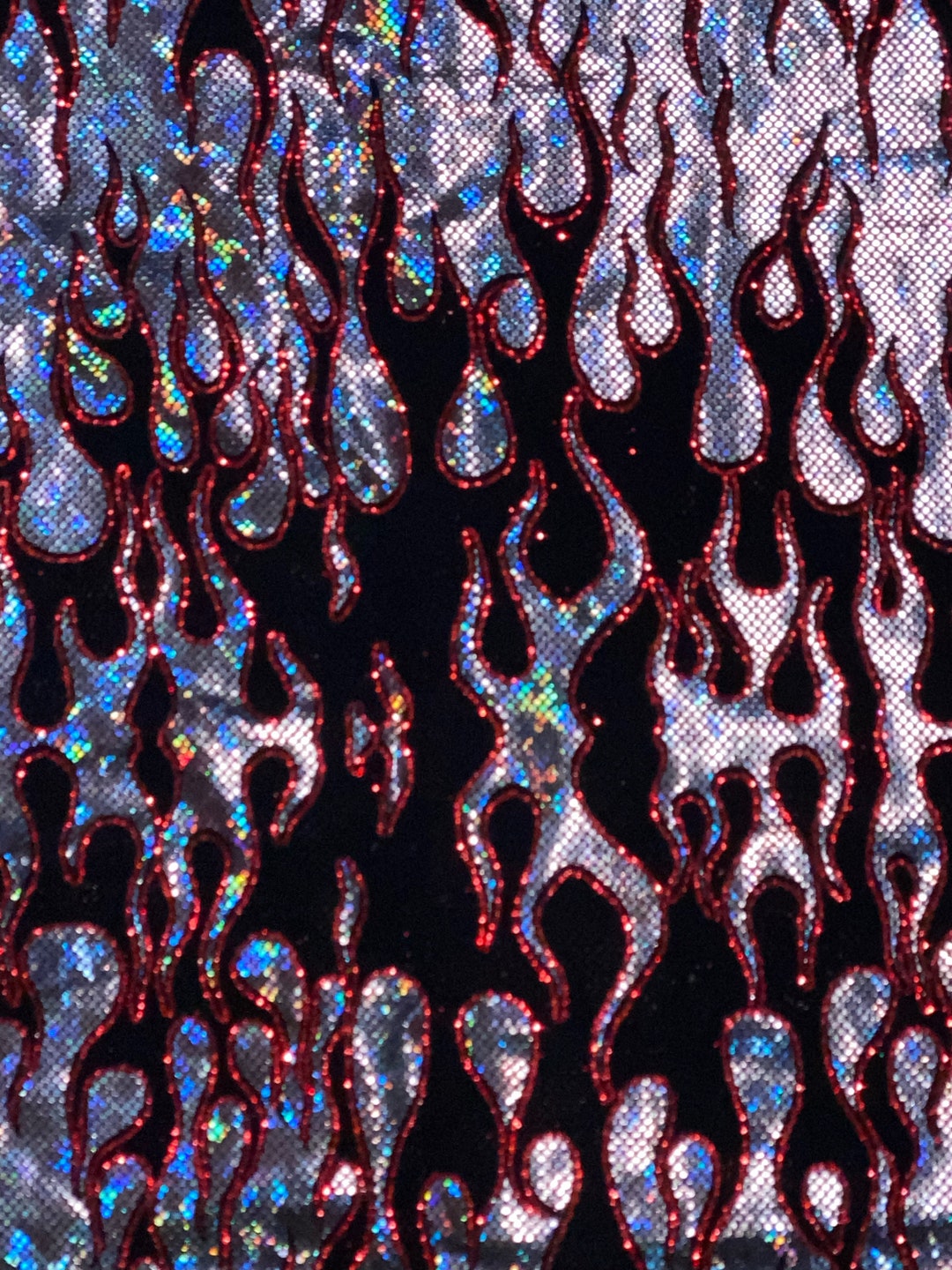 Half Yards ( Flame Flocking Design ) - Etsy