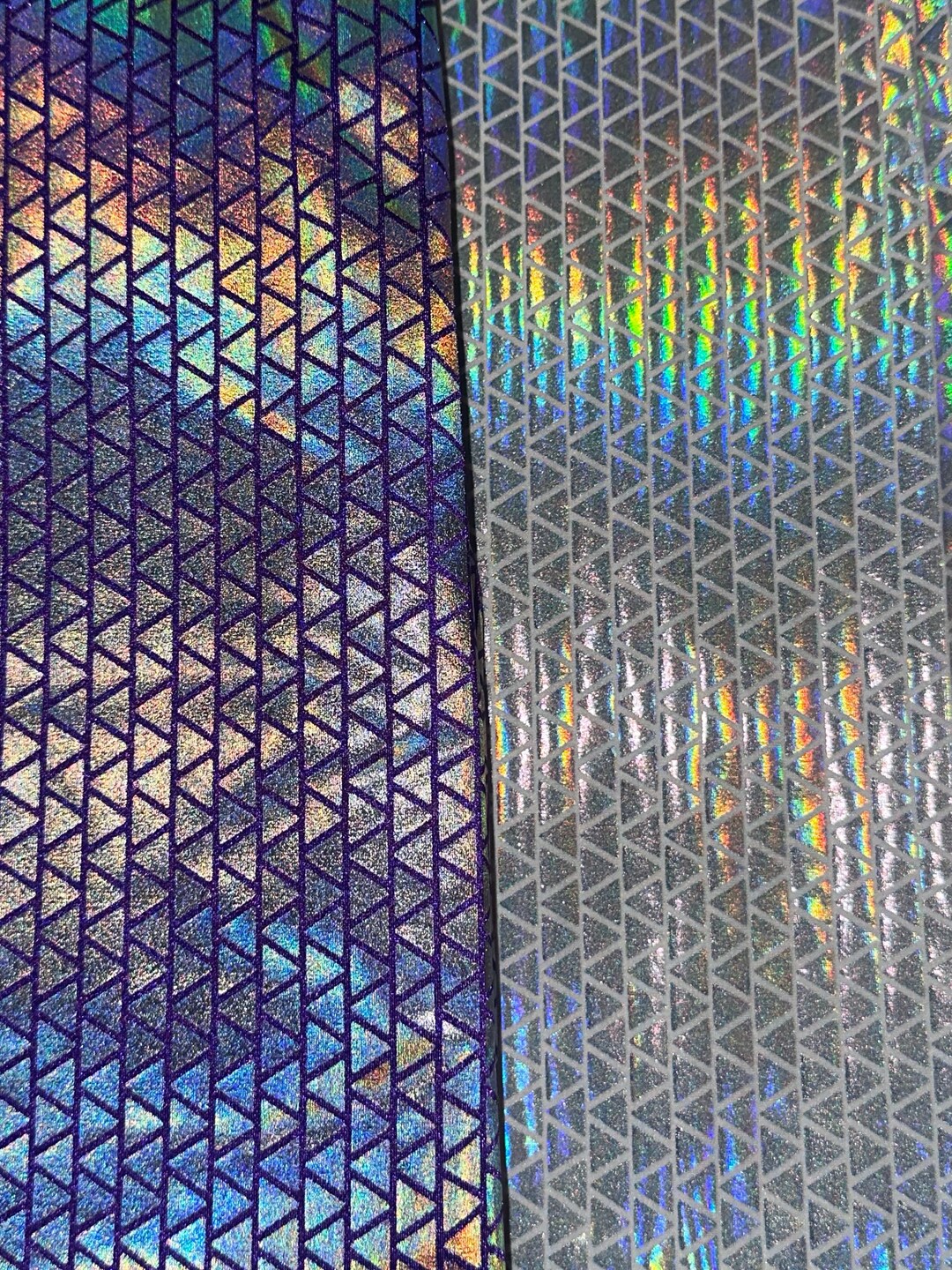 Mini Triangles 3D Vix Design on Metallic Nylon Spandex - Etsy