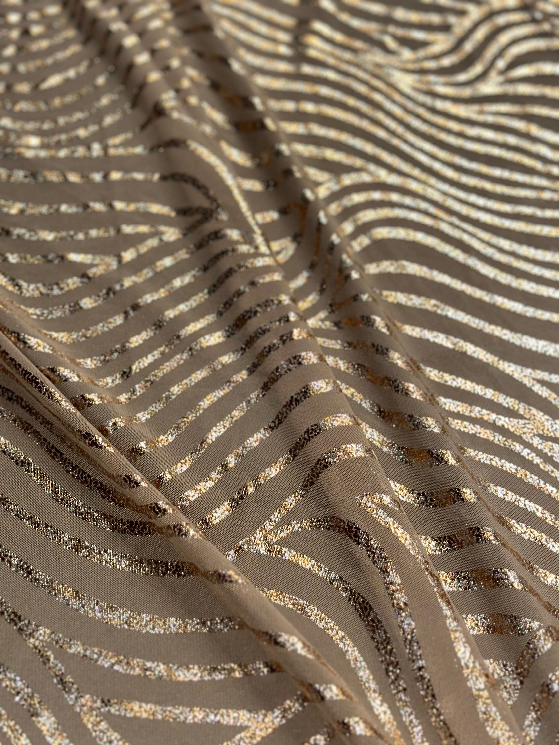 Royal Metallic Swirls Design on Mesh - Etsy
