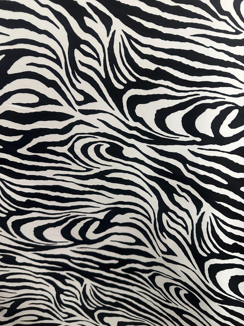 Zebra Skin Design Print on Nylon Spandex - Etsy