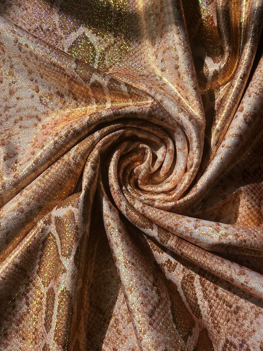 Sagittarius Snake Print With Light Gold Foil on Nylon Spandex - Etsy