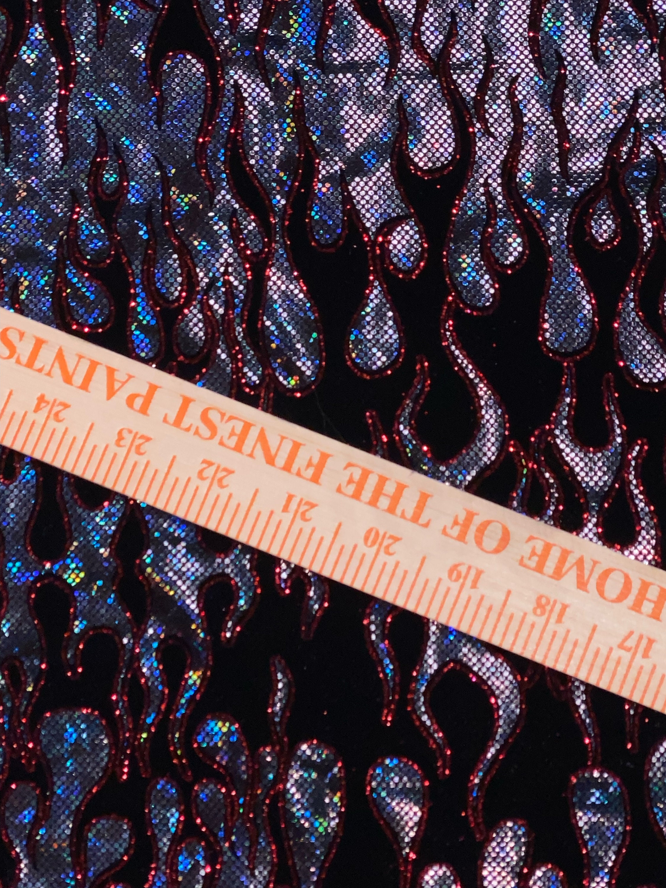 Half Yards Flame Flocking Design - Etsy