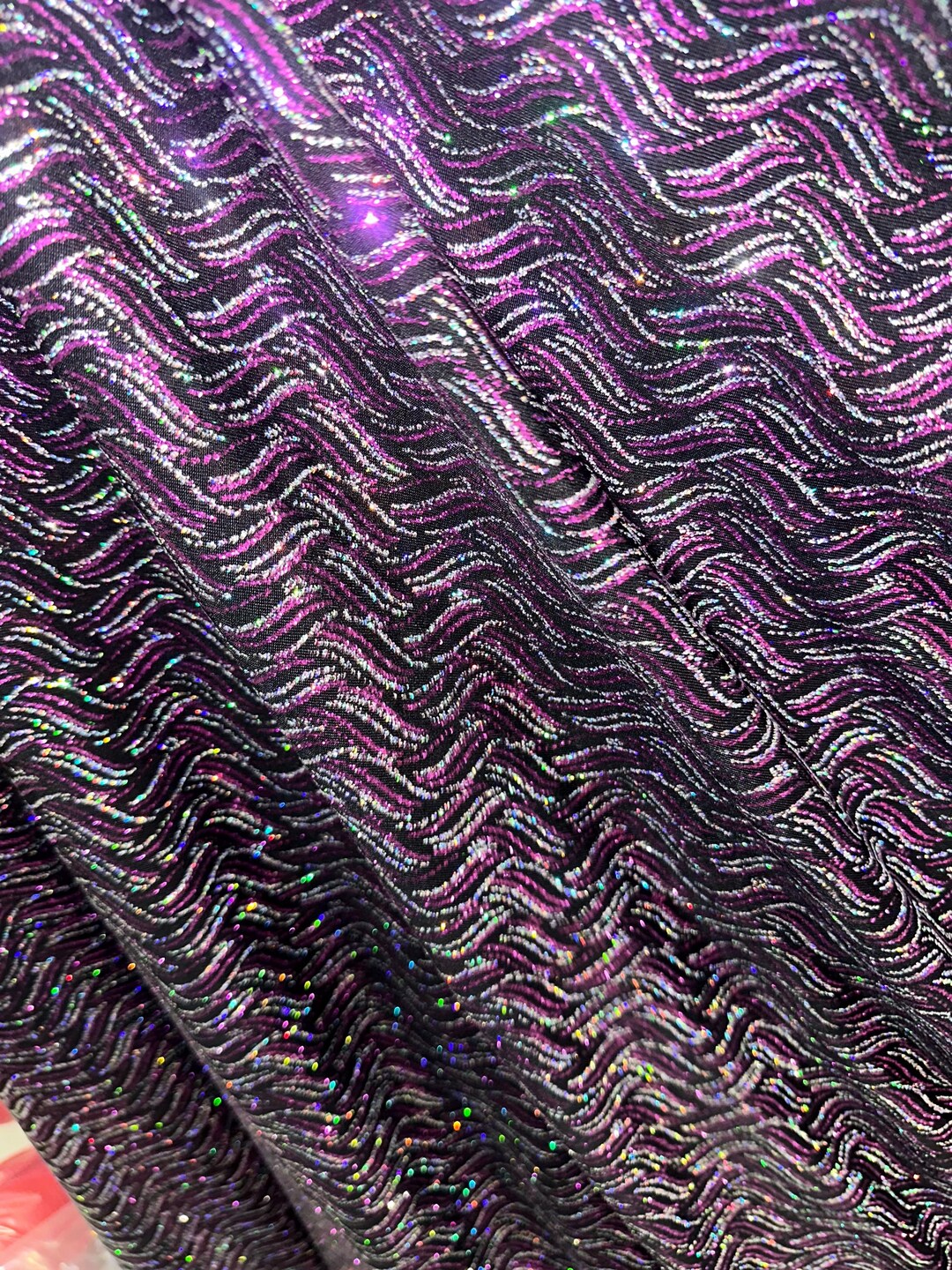 Glittery Abstract Trix Design on Spandex - Etsy