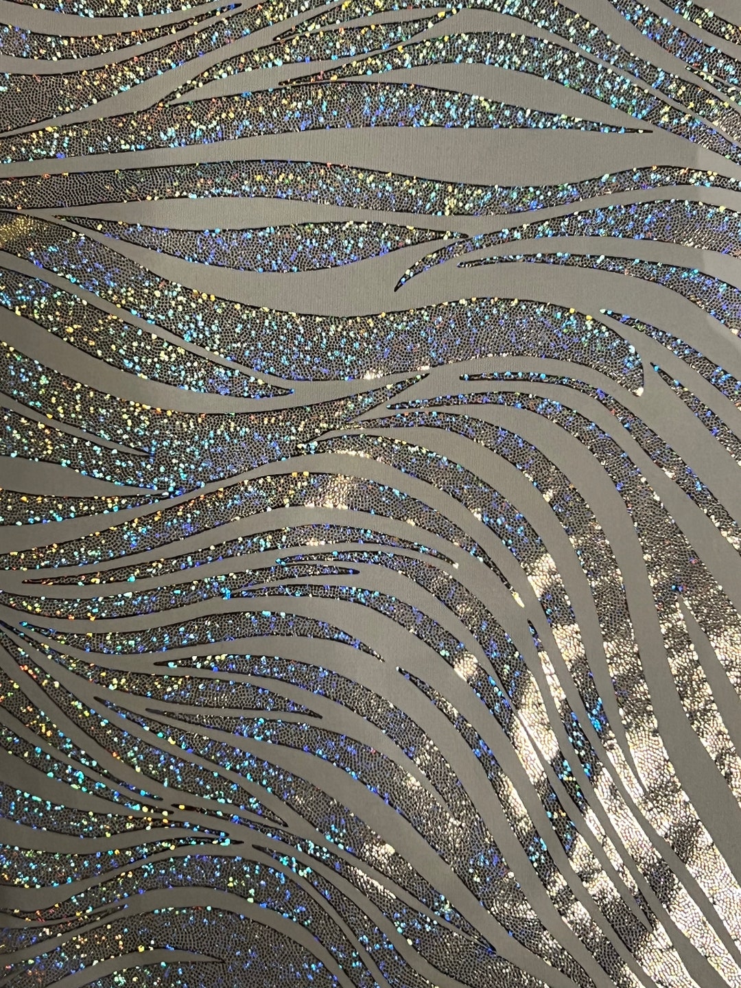 Shimmer Metallic Silver Swirls on Nylon Spandex - Etsy