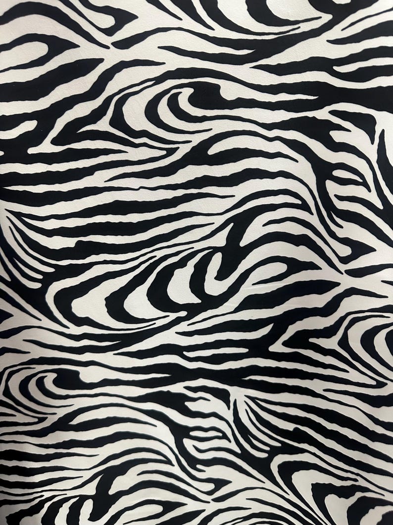 Zebra Skin Design Print on Nylon Spandex - Etsy