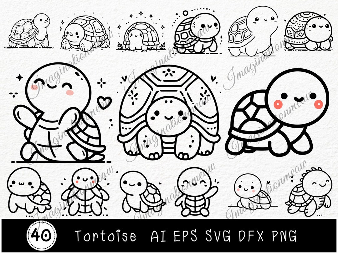 Tortoise Svg, Tortoise Clipart, Cute Tortoise, Hand Drawn Tortoise ...