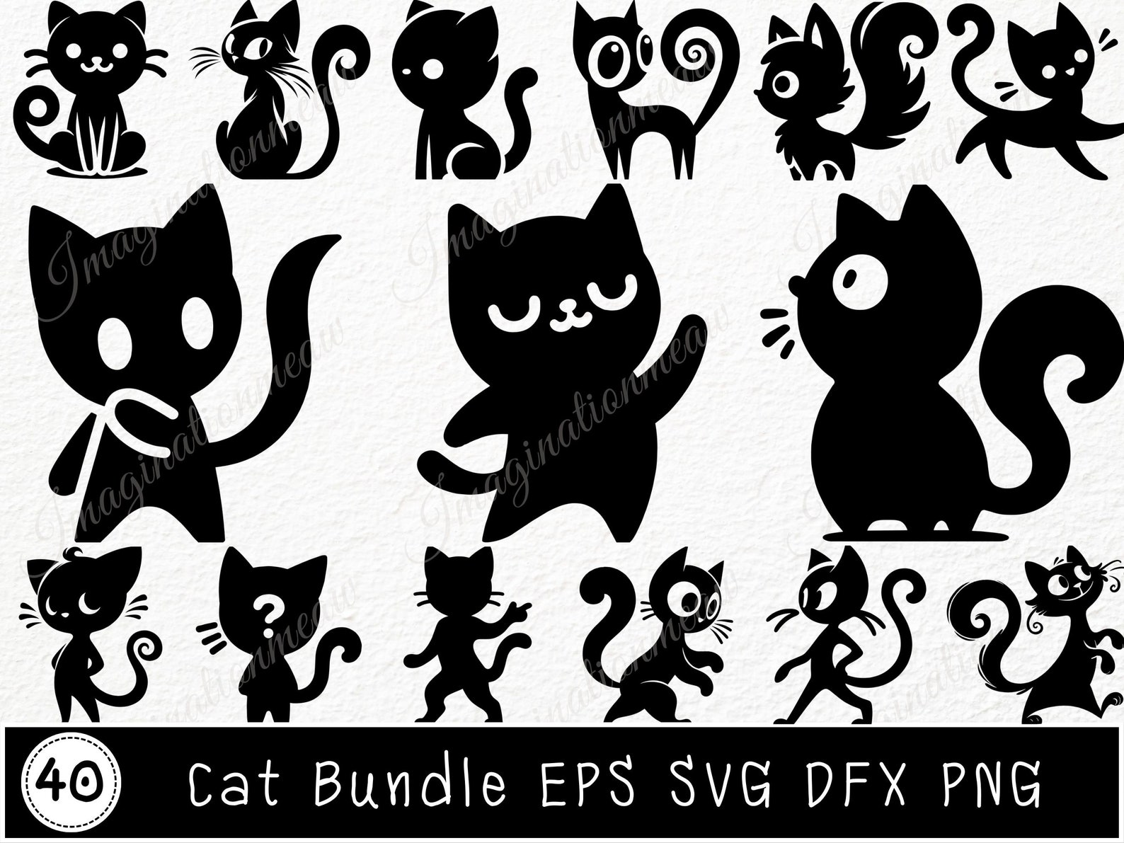 Cat SVG Bundle, Funny Cat Svg, Cute Cat PNG, Cat Clipart, Kitten Svg ...
