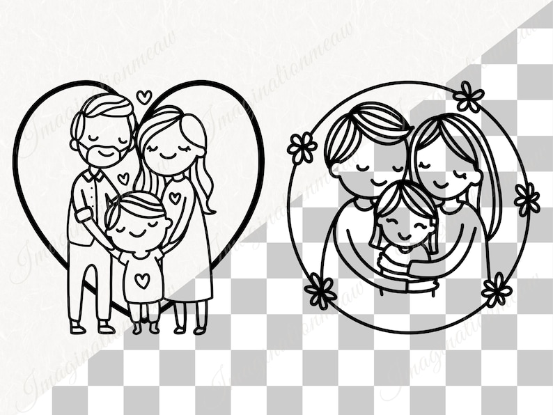 Family Bundle Svg, Family Svg, Mom Dad Baby Svg, Parents and Kids ...