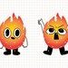 Fire Cartoon Clipart, Angry Flame SVG, Fireball Expression Doodle, Hot ...