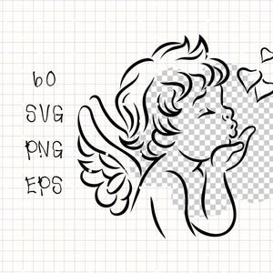 Angel Wings svg, Heaven Clipart, handgezeichnete spirituelle und ...