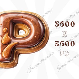 Chocolate-themed 3D Alphabet & Numbers PNG Clipart Sweet Candy Font for ...