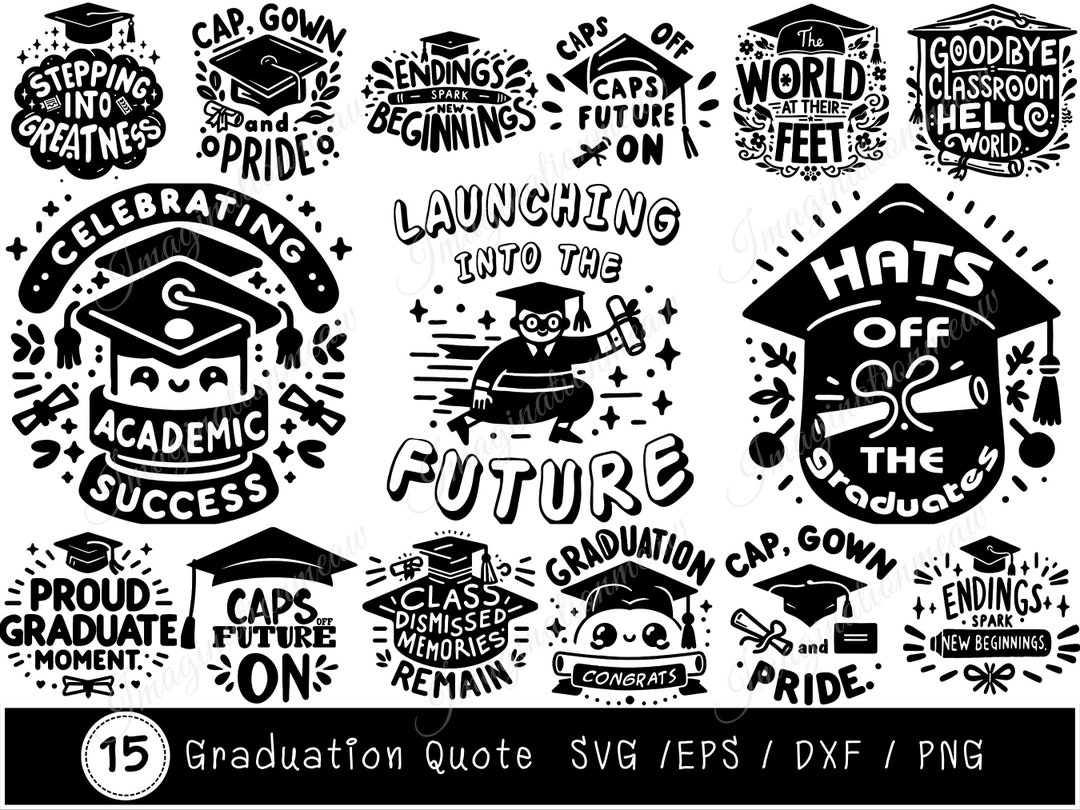Graduation Quotes SVG Bundle, Graduation SVG, Graduation Bundle ...
