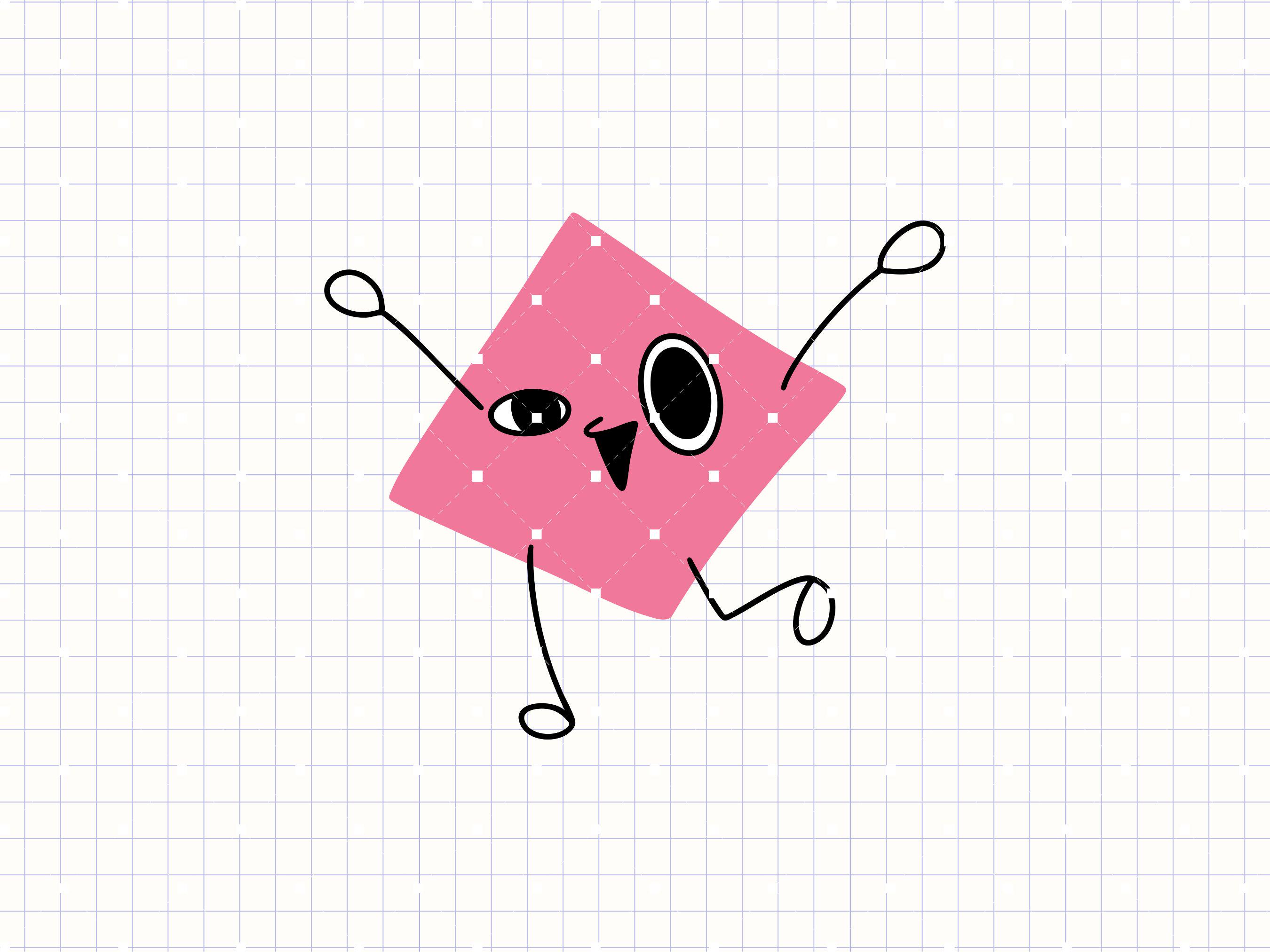 Funny Square Cartoon Clipart, Shape Characters SVG, Cute Geometric ...