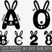 Rabbit Alphabet SVG, Rabbit Numbers Svg, Easter Bunny Alphabet SVG ...