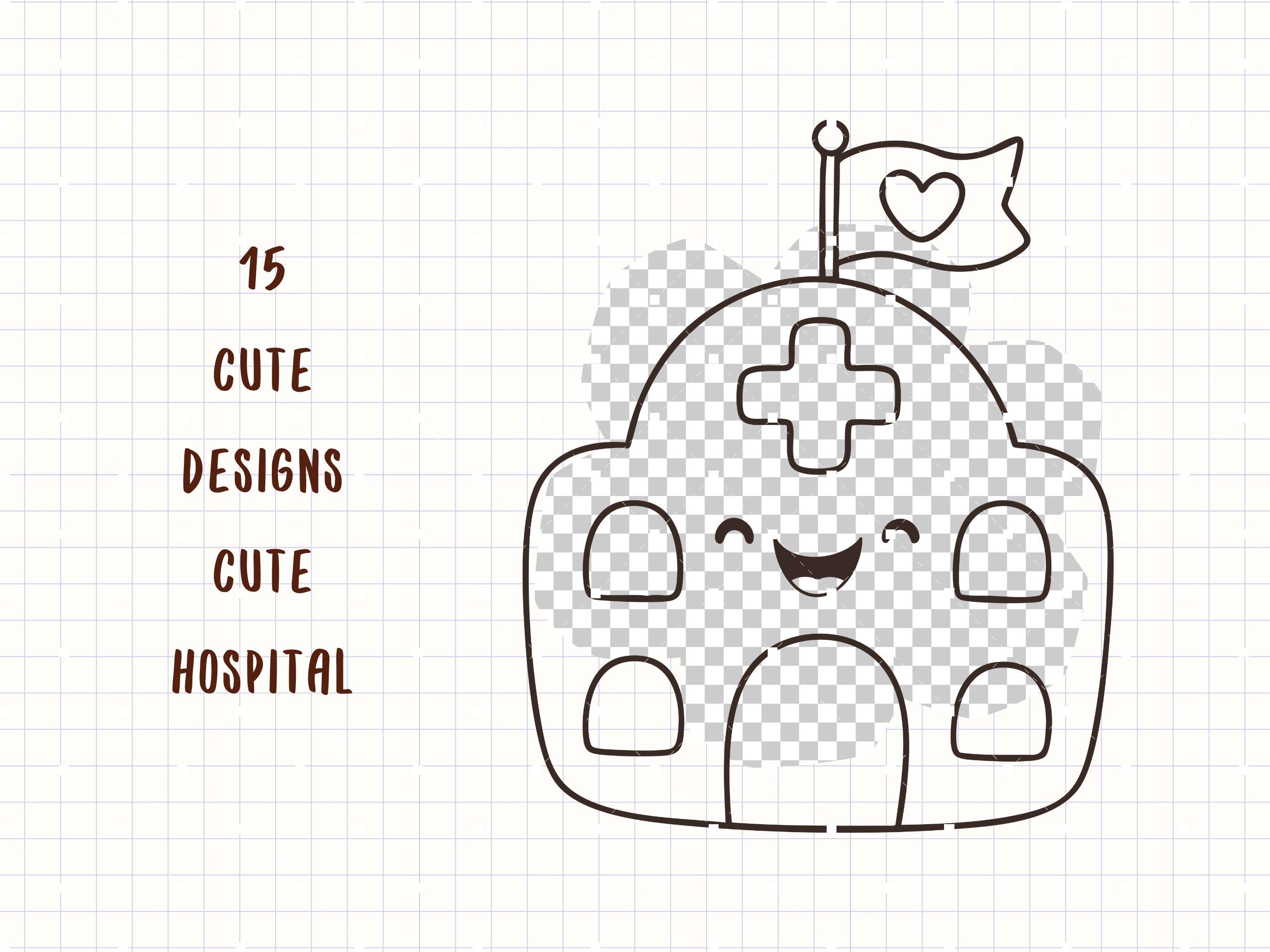 Cute Hospital Clipart, Kawaii Medical SVG Bundle, Hand Drawn Healthcare ...