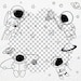 20 Doodle Astronaut SVG Designs, Cute Space Doodle Clipart Bundle ...