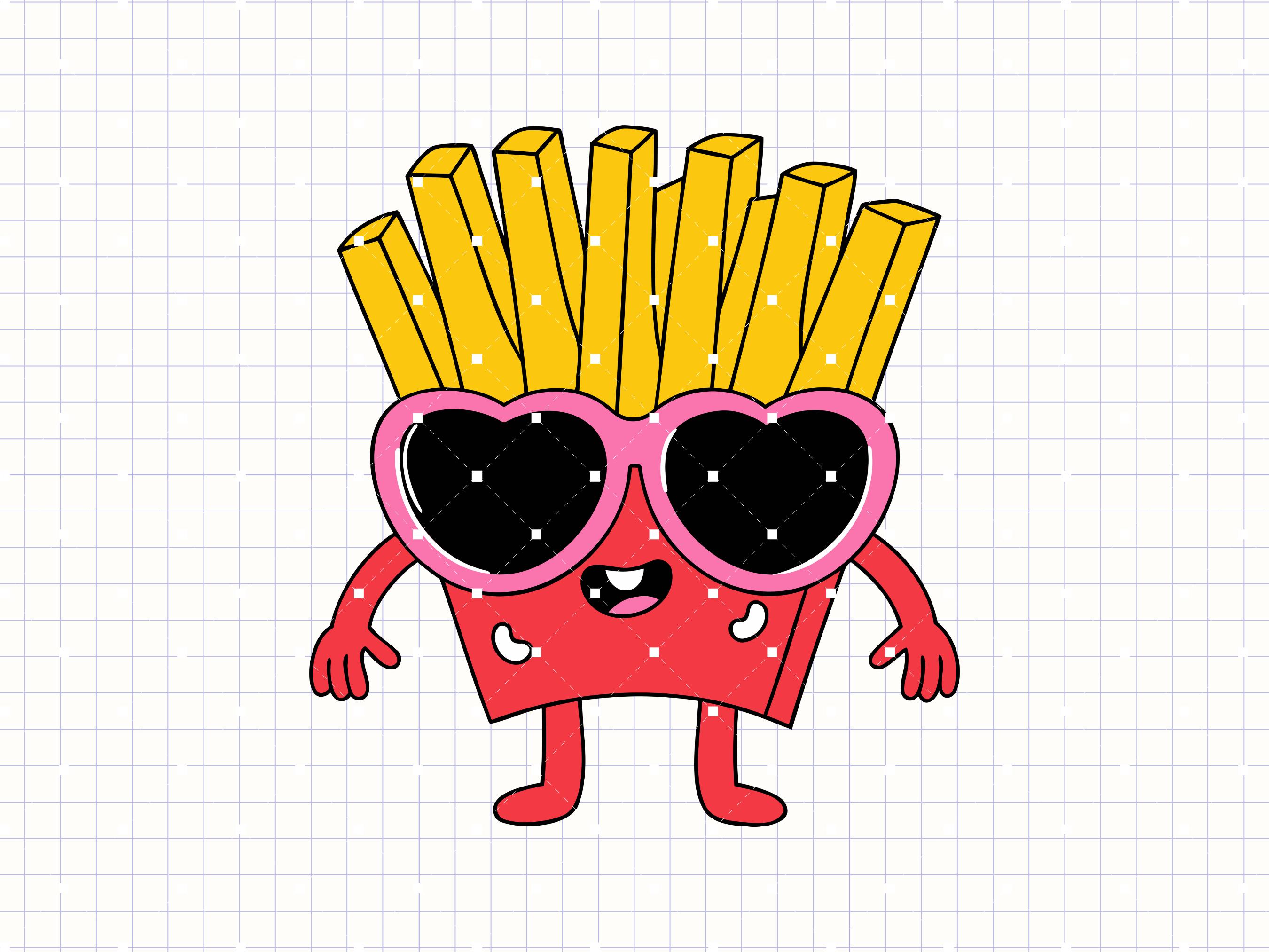 French Fries Clipart, Kawaii Food SVG, Fast Food PNG, Cute Snack ...