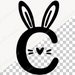 Rabbit Alphabet SVG, Rabbit Numbers Svg, Easter Bunny Alphabet SVG ...