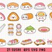 Kawaii Sushi Clipart, Cute Japanese Food SVG, Cute Sushi Svg, Nigiri ...