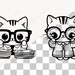 Cute Cat SVG, Nerd Cat SVG, Cat With Glasses Svg, Funny Cat Svg, Cat ...