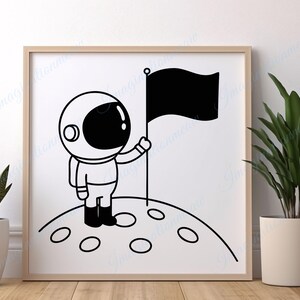 20 Doodle Astronaut SVG Designs, Cute Space Doodle Clipart Bundle ...