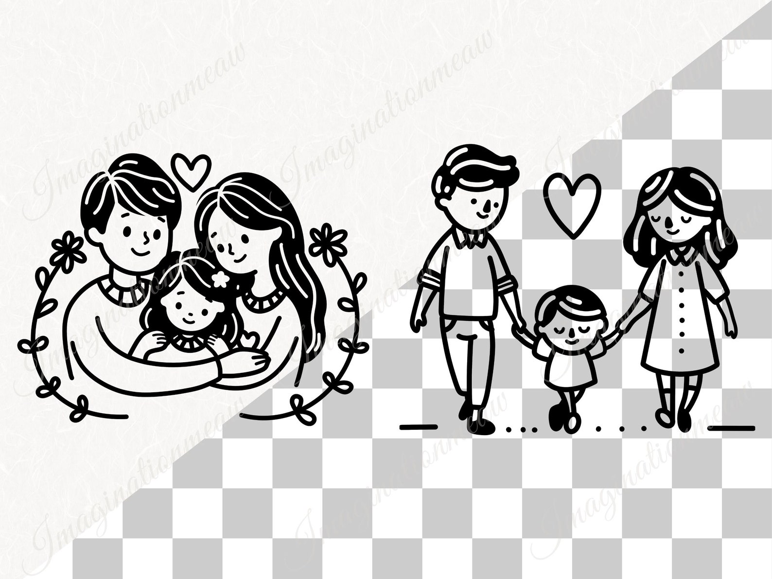 Family Bundle Svg, Family Svg, Mom Dad Baby Svg, Parents and Kids ...