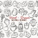Fall Svg Bundle, Autumn Clipart Doodle, Hand Drawn Cozy Season Clipart ...