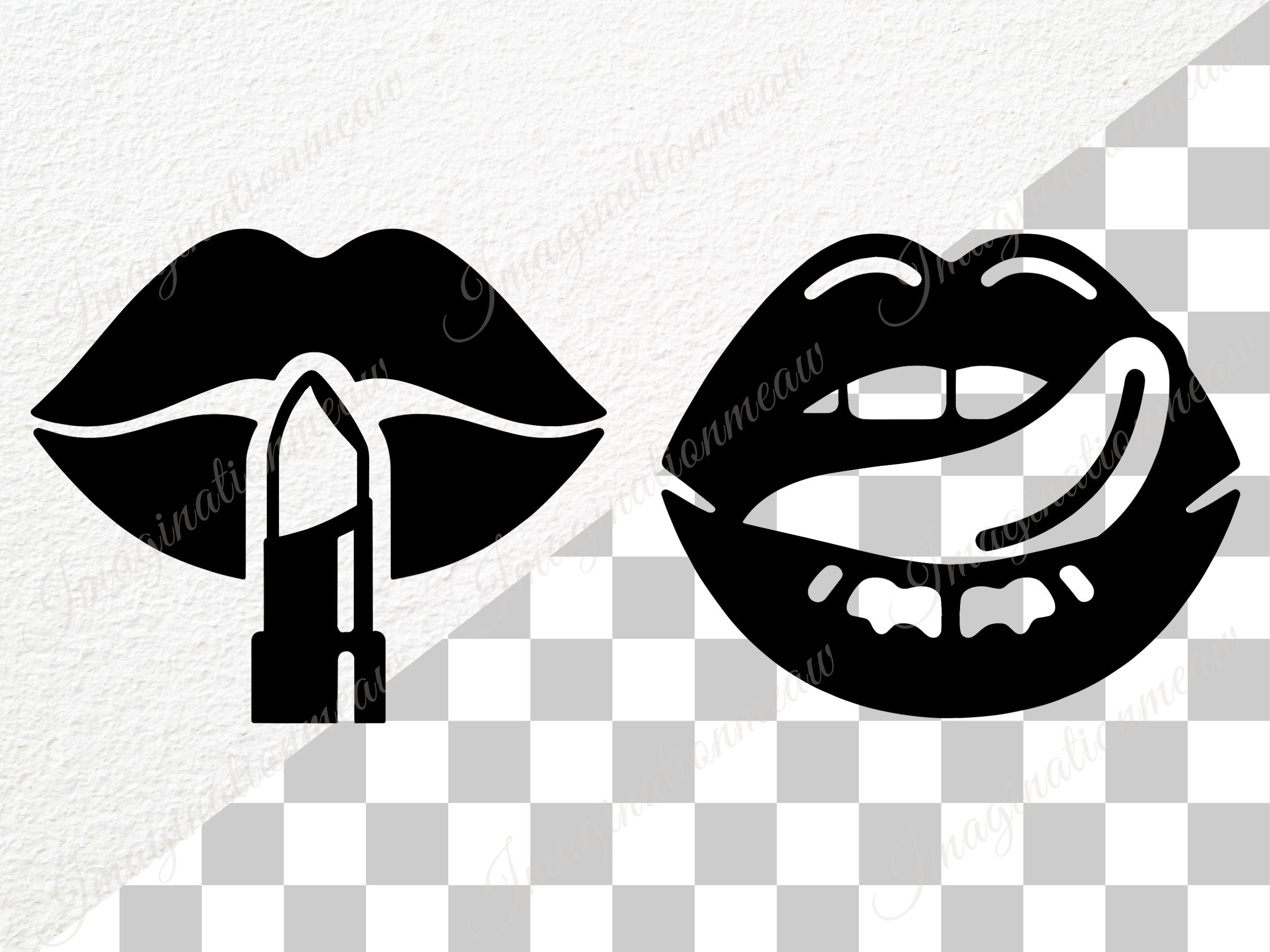 Lips Svg, Lips SVG Bundle, Kiss Svg, Dripping Lips Svg, Biting Lips Svg ...