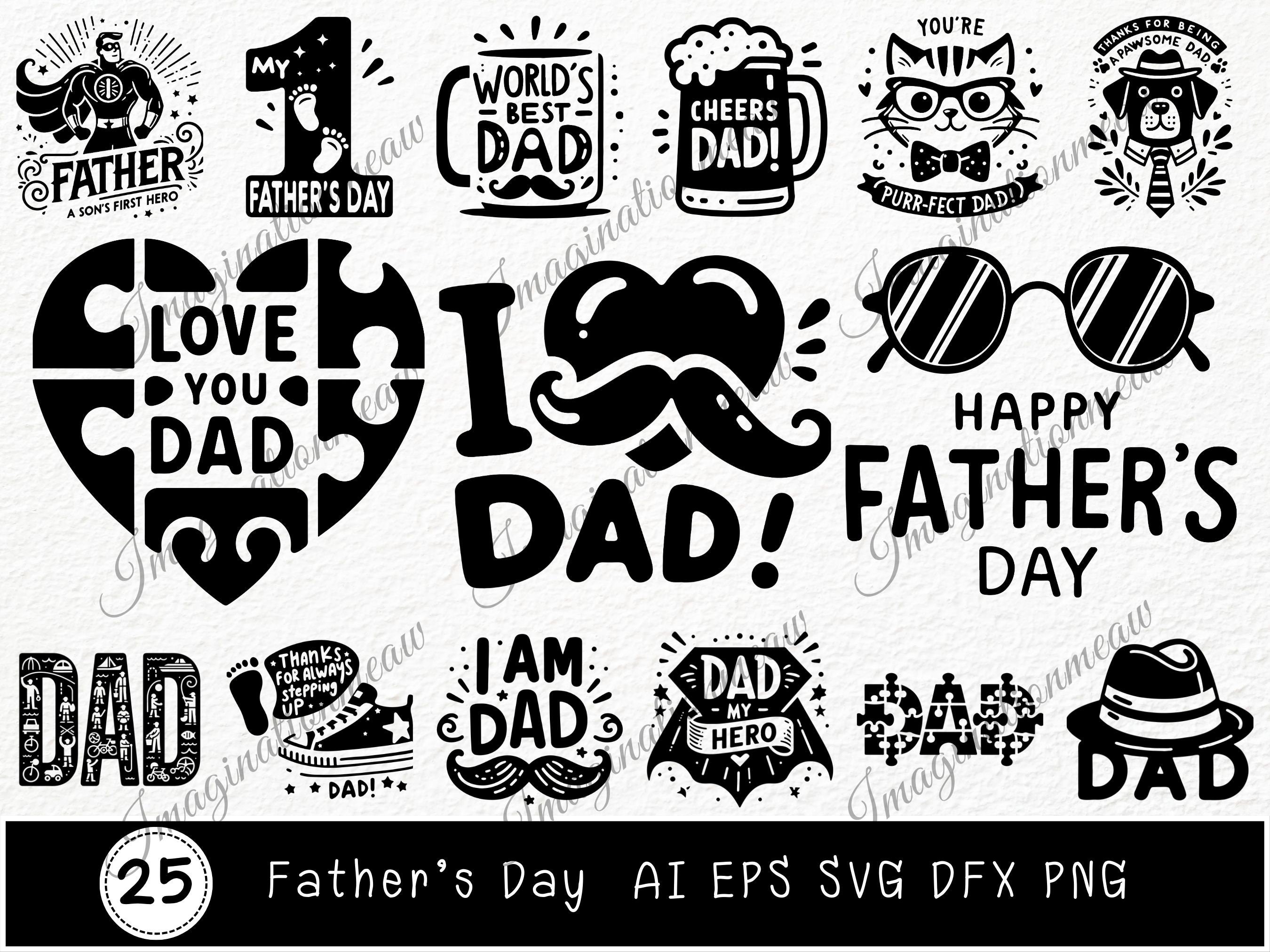 Fathers Day Svg Bundle, Dad Svg, Father Quotes Svg, Dad Life Svg, Best ...