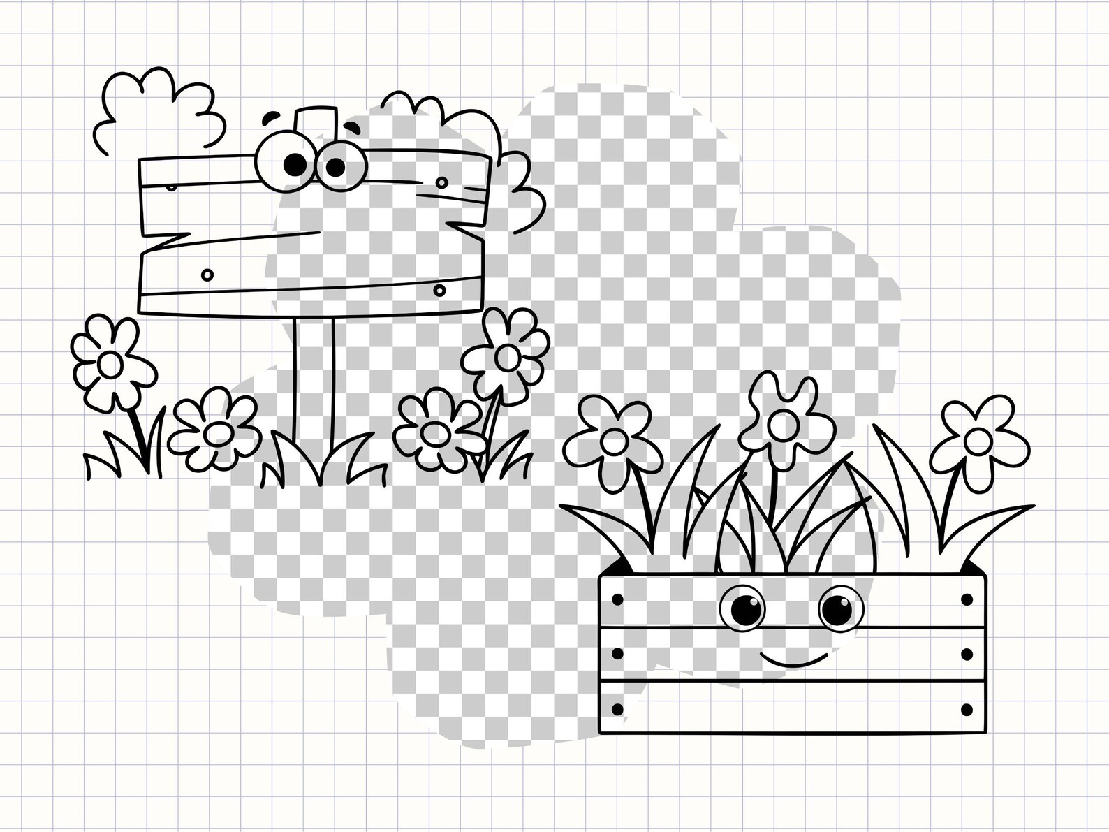 50 Gardening Svg, Kawaii Garden Clipart, Gardening Outlines, Home Tools ...
