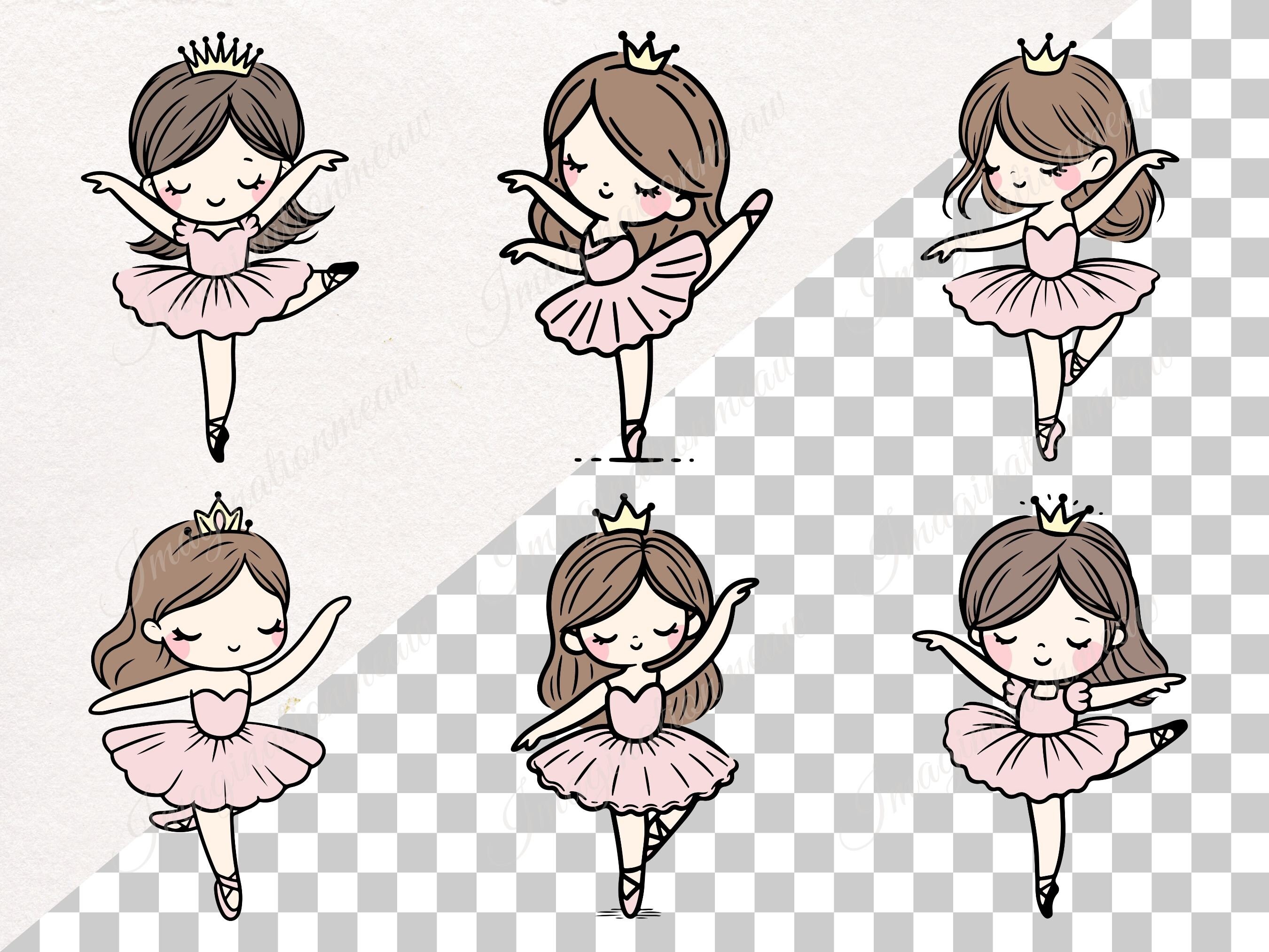 Pink Ballerina Clipart, Ballerina Clipart, Ballet Clipart, Girl ...