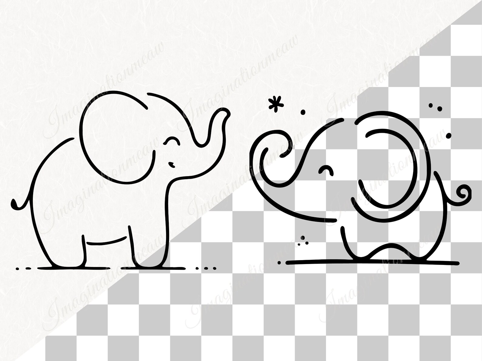 Mom & Baby Elephant SVG, Sweet Mama and Baby Elephant Cut File, Mother ...