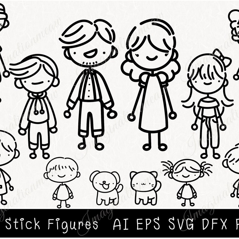 Stick Figures Svg - Etsy