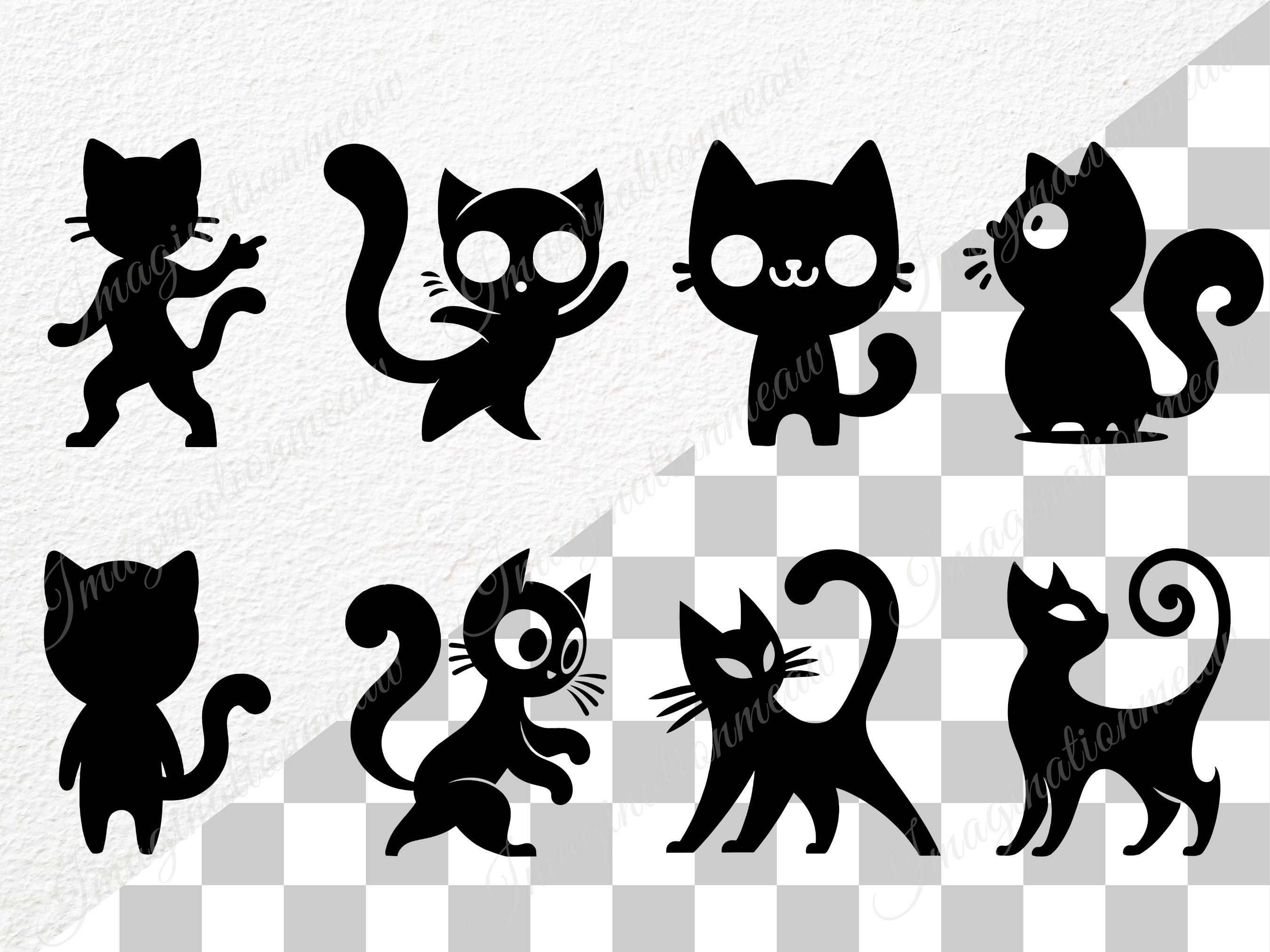 Cat SVG Bundle, Funny Cat Svg, Cute Cat PNG, Cat Clipart, Kitten Svg ...