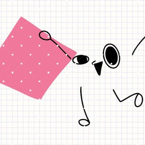 Funny Square Cartoon Clipart, Shape Characters SVG, Cute Geometric ...
