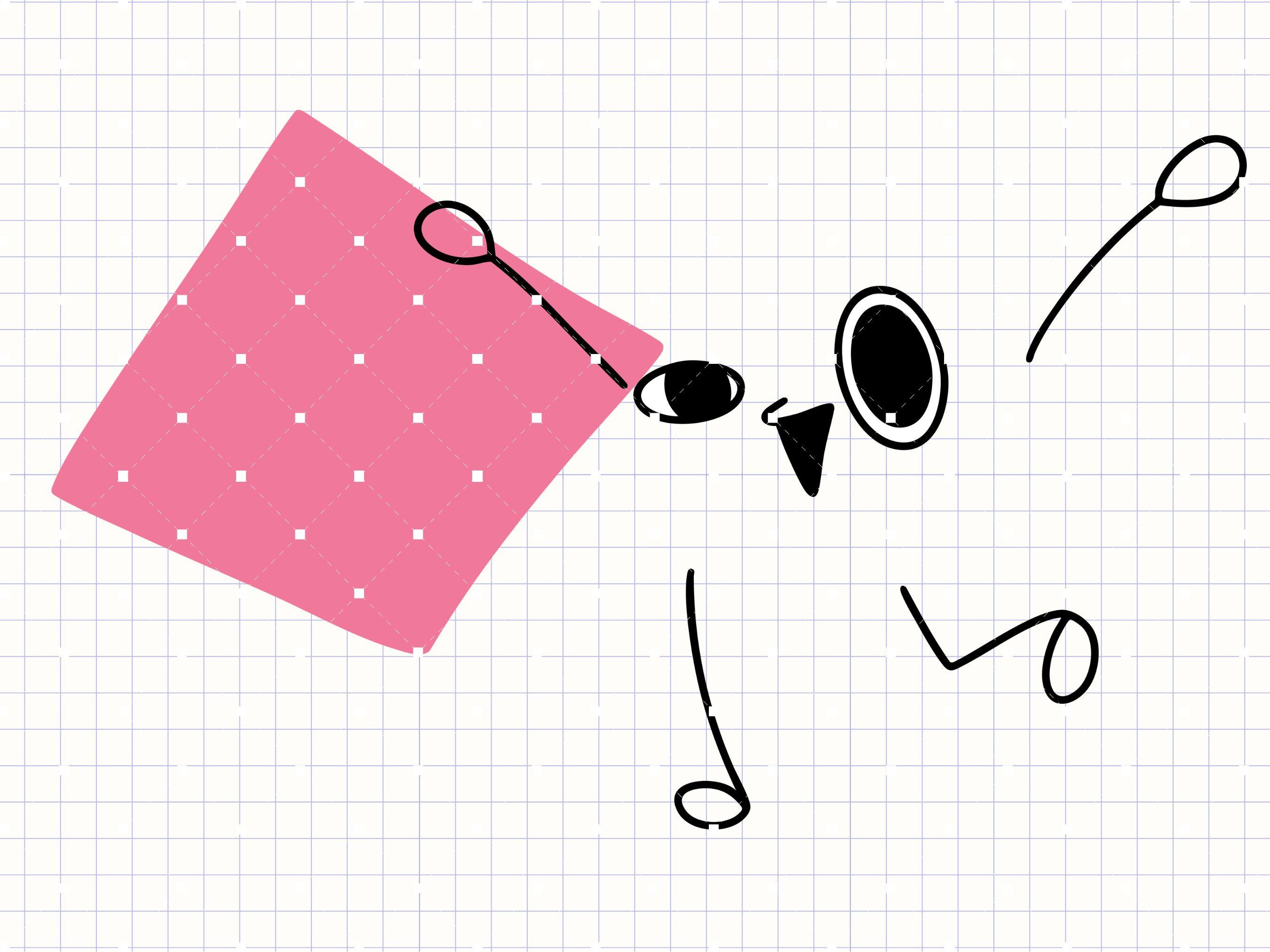 Funny Square Cartoon Clipart, Shape Characters SVG, Cute Geometric ...