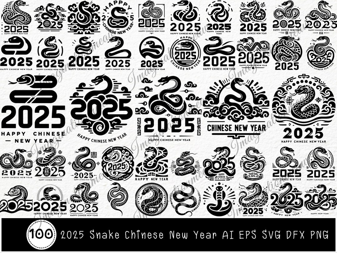 2025 Snake SVG, Year of the Snake 2025 Svg, Chinese New Year, Chinese ...