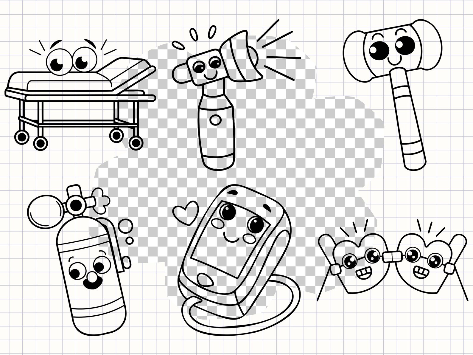 50 Medical Svg, Cute Doctor Clipart, Nurse Svg, Hospital Equipment SVG ...