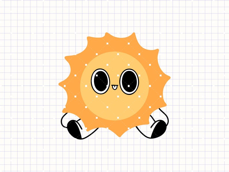 Cute Sun Cartoon Clipart, Sunshine SVG, Sun Cute Face Svg, Summer Svg ...