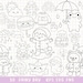 Rainy Day Clipart, Cute Weather Svg, Kawaii Rain Doodles, Rainy Day ...