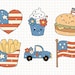 4th of July Clipart, Cute USA Independence Svg, Kawaii Patriotic ...