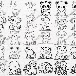 180 Animal Svg, Animal Svg Bundle, Wild Animal Svg, Animal Doodle Svg ...