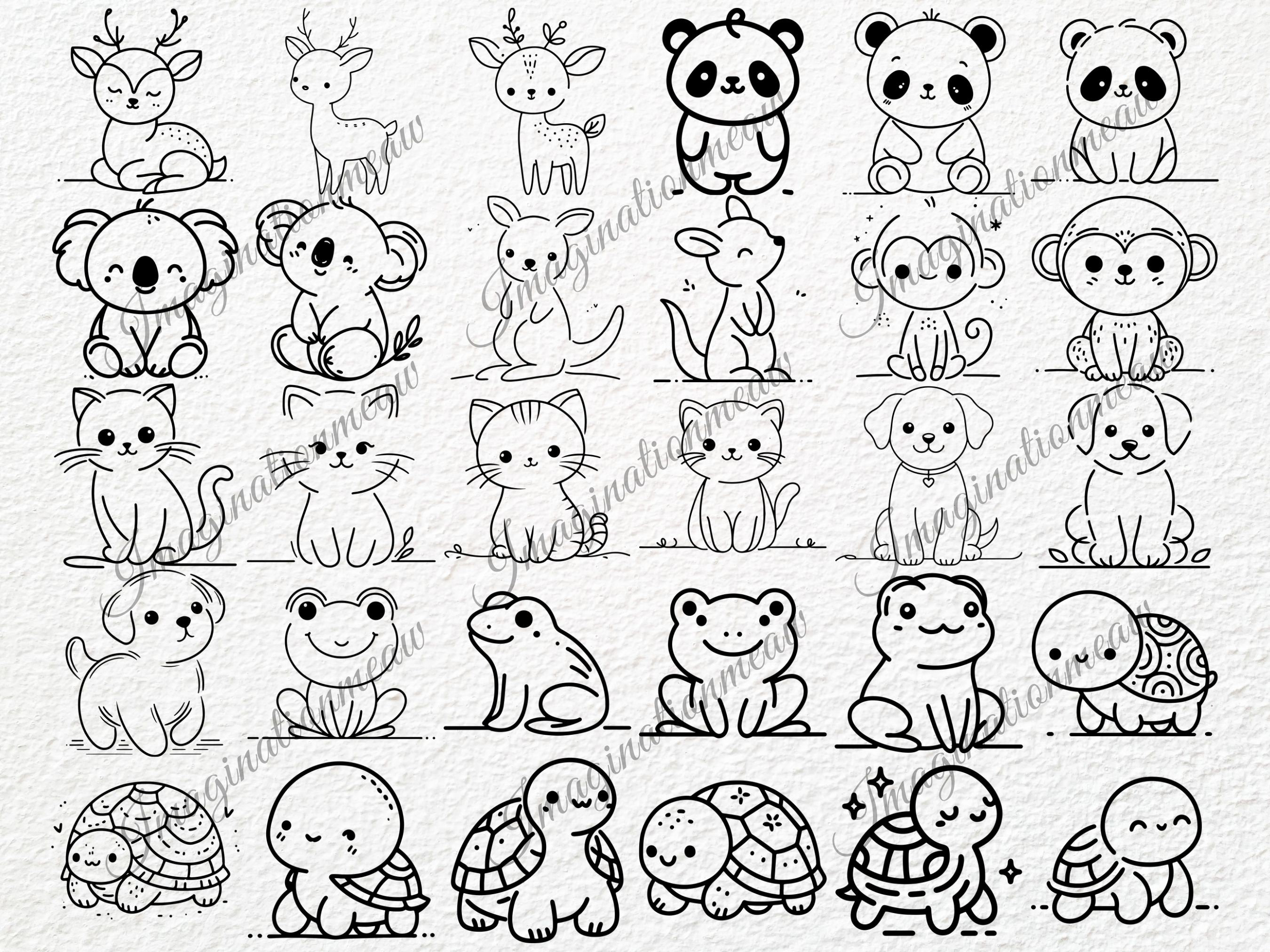 180 Animal Svg, Animal Svg Bundle, Wild Animal Svg, Animal Doodle Svg ...