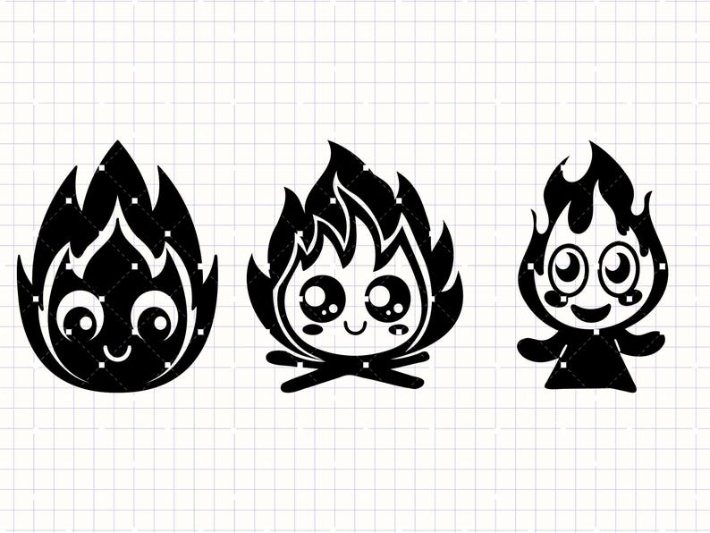 Fire Flame Svg, Campfire SVG, Bonfire PNG, Flame Border, Fire ...